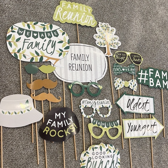 Party Supplies | 2 Piece Family Reunion Photo Booth Props | Poshmark